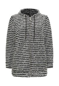 Yours Clothing TEXTURED ZIP UP - Vest - black/antraciet - Zalando.be