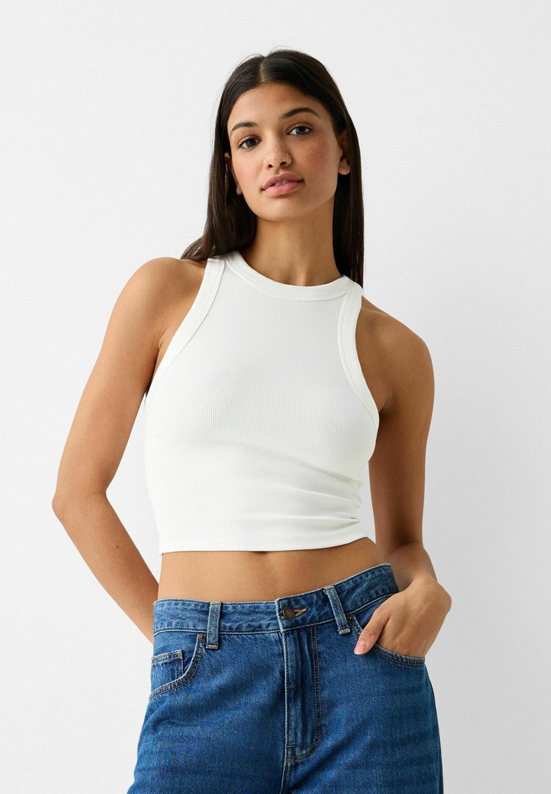 Bershka SLEEVELESS - Top - white/biela - Zalando.sk