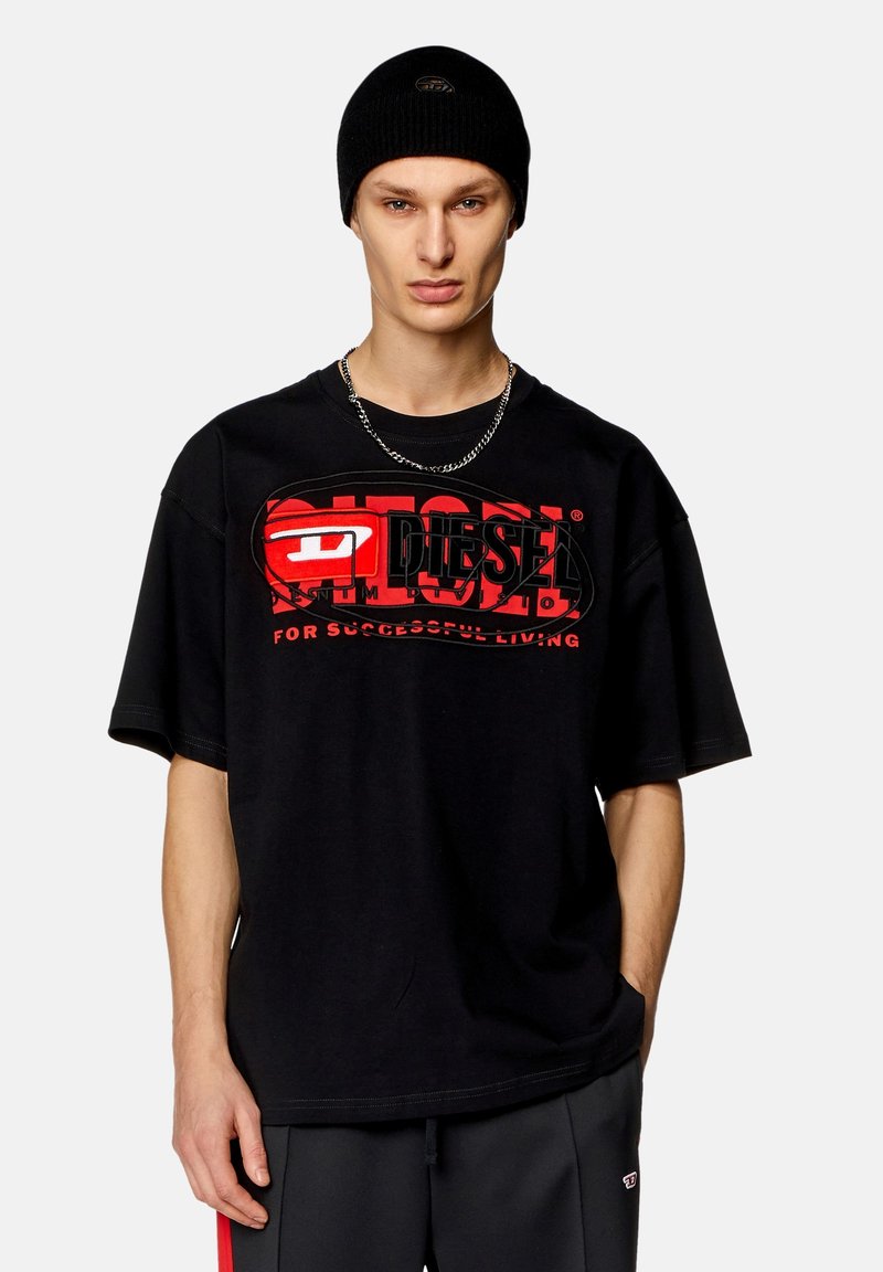 Diesel BOXT - Print T-shirt - black - Zalando