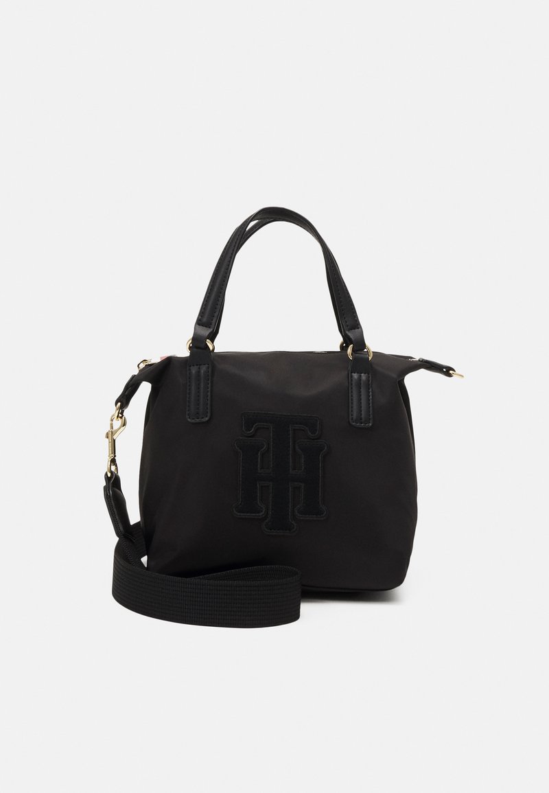 Tommy Hilfiger POPPY SMALL TOTE APPLIQUE - Handtasche - black/schwarz ...