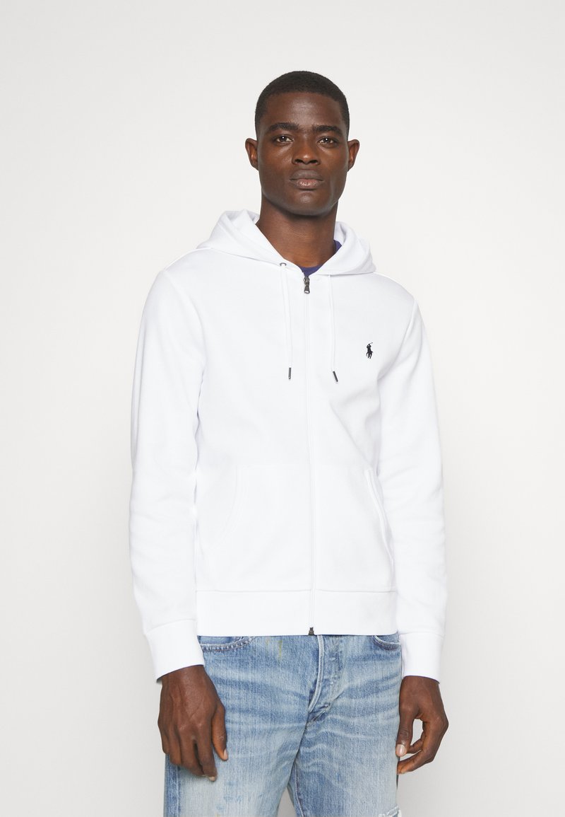 Polo Ralph Lauren LONG SLEEVE - Zip-up sweatshirt - white - Zalando.co.uk