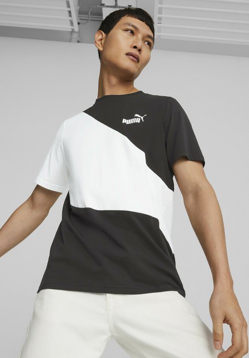 Puma T7 ICONIC - T-Shirt basic - black royal sapphire/schwarz - Zalando.ch