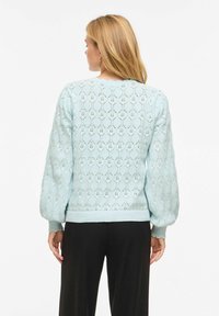 VILA VILOWEN RUNDHALS - Cardigan - nantucket breeze/mottled light blue ...