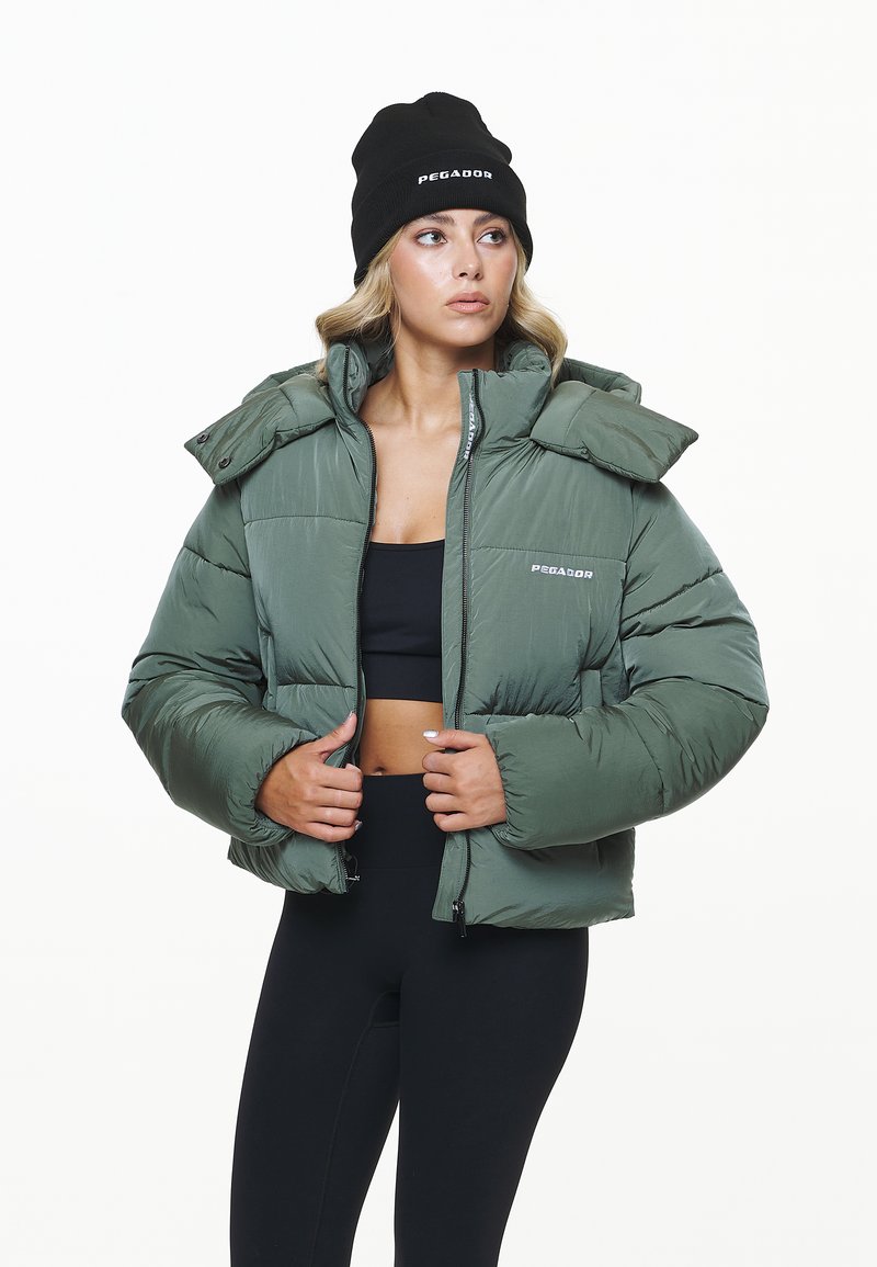 Pegador VANATI CRUSHED PUFFER JACKET - Winter jacket - garden green ...