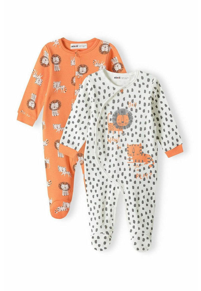 MINOTI 2 PACK - Strampler - white orange/offwhite - Zalando.at