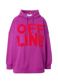 Studio Untold GOOD LUCK TEXTURED - Hoodie - dark magenta/donkerroze ...