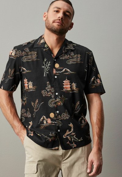 Next GEO PRINTED SHORT SLEEVE SHIRT - Hemd - navy blue/blau - Zalando.ch