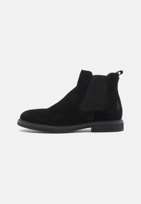 Pier One LEATHER - Kotníkové boty - black/černá - Zalando.cz