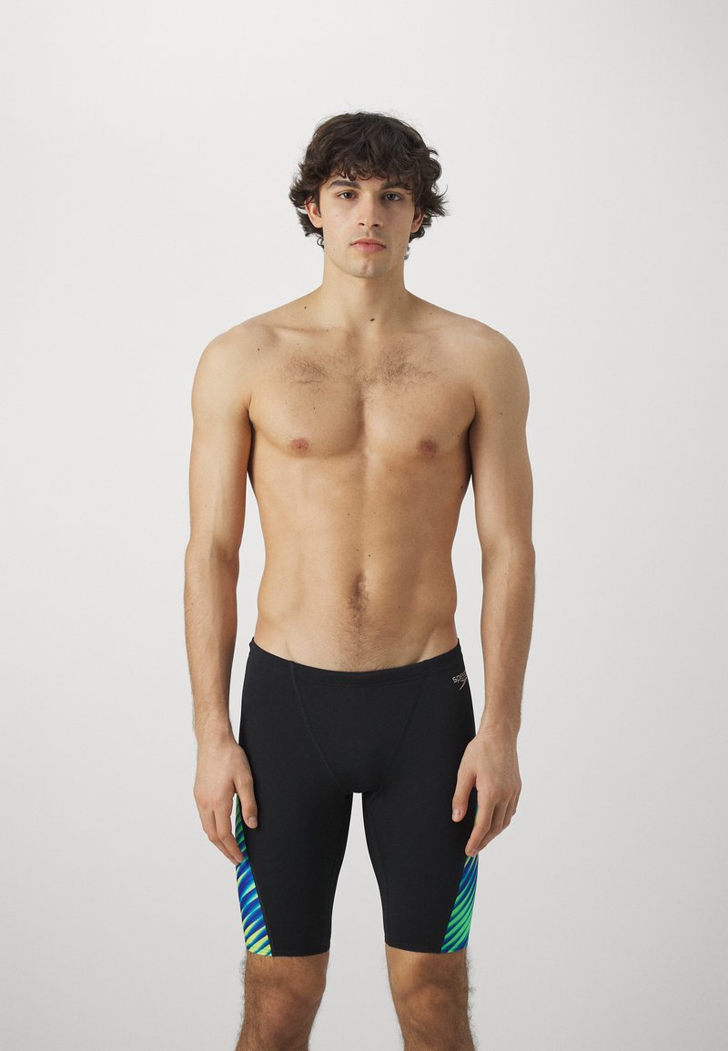 Speedo MENS ALLOVER DIGI JAMMER - Badehose Pants - black/blue/schwarz ...
