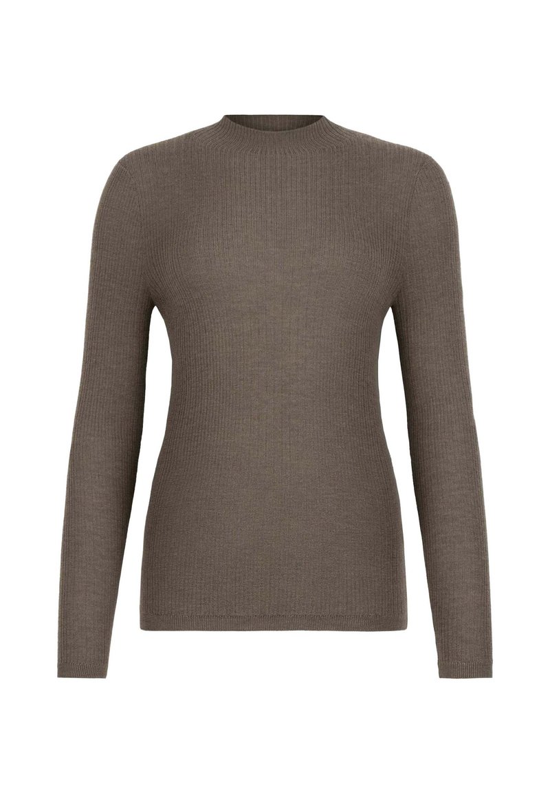 Falconeri ULTRAFINE RIBBED TURTLE NECK - Strickpullover - mottled light ...