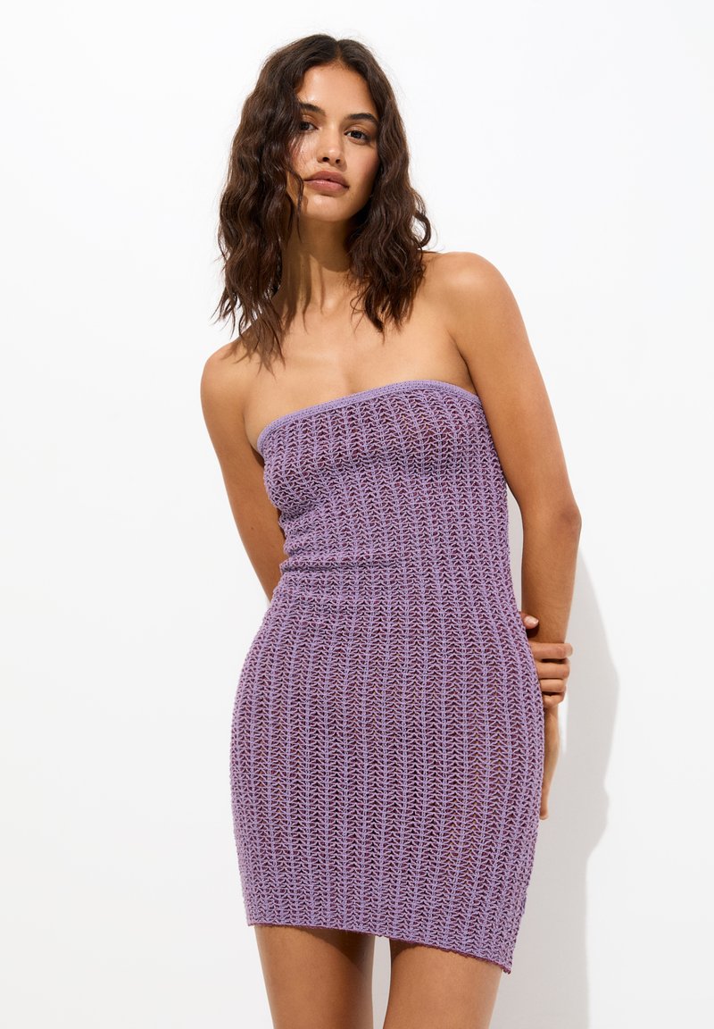 PULL&BEAR STRAPLESS - Etui-jurk - lilac/lila - Zalando.nl