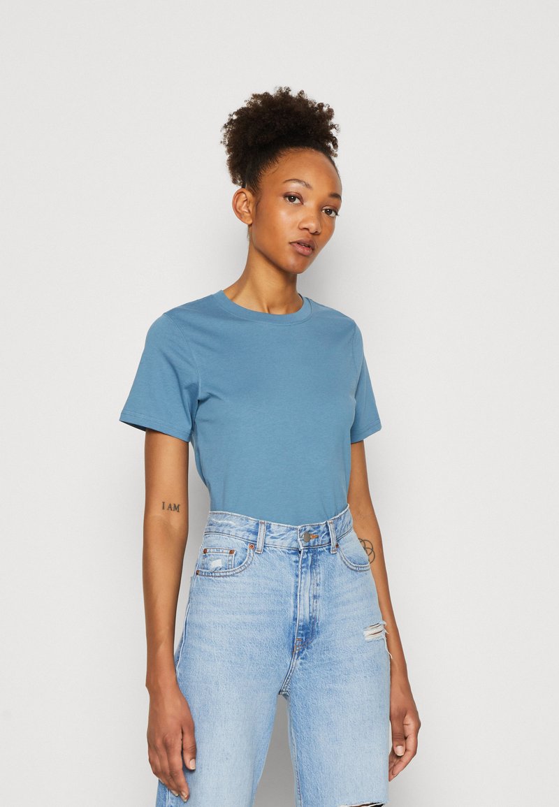 Weekday ESSENCE STANDARD - T-shirts basic - steel blue/blå - Zalando.dk