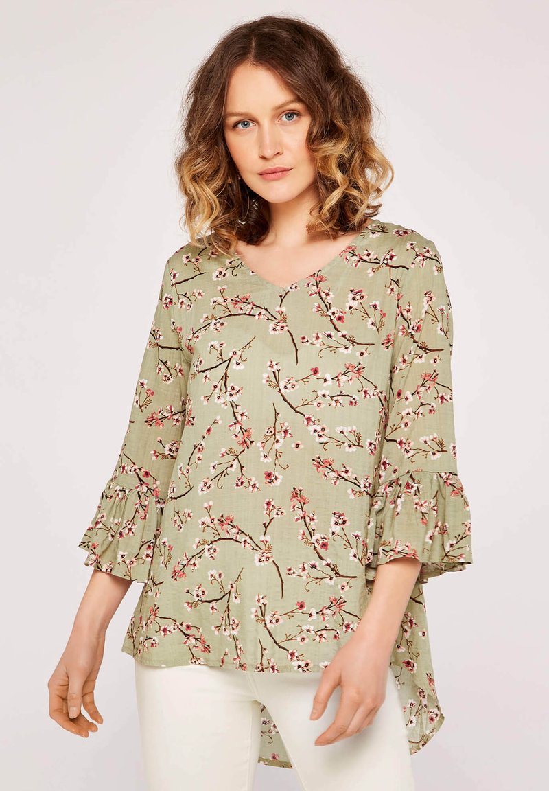 Apricot CHERRY BLOSSOM RUFFLE - Bluse - mint - Zalando.de