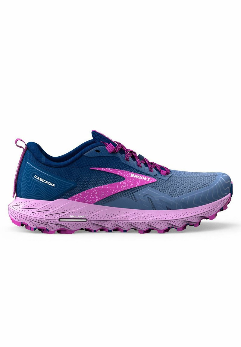 Brooks CASCADIA 17 - Laufschuh Trail - navy purple violet/hellblau ...