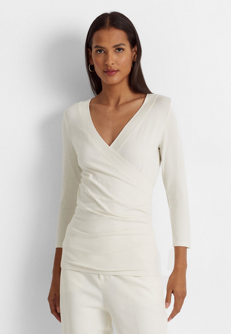 Lauren Ralph Lauren ALAYJA 3/4 SLEEVE - Long sleeved top - mascarpone ...