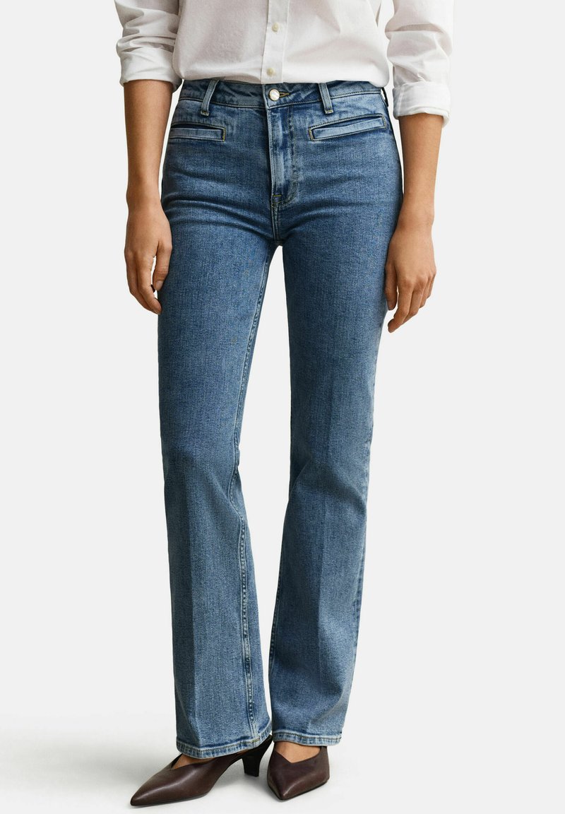 GANT MONOGRAM - Jean slim - semi light blue worn in/bleu clair - ZALANDO.FR