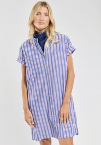 Armor lux Shirt dress - rayure seal ecru rouge/blue - Zalando