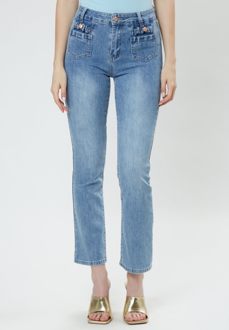 INFLUENCER GOLD BUTTONS - Jean slim - jeans/denim bleu - ZALANDO.FR