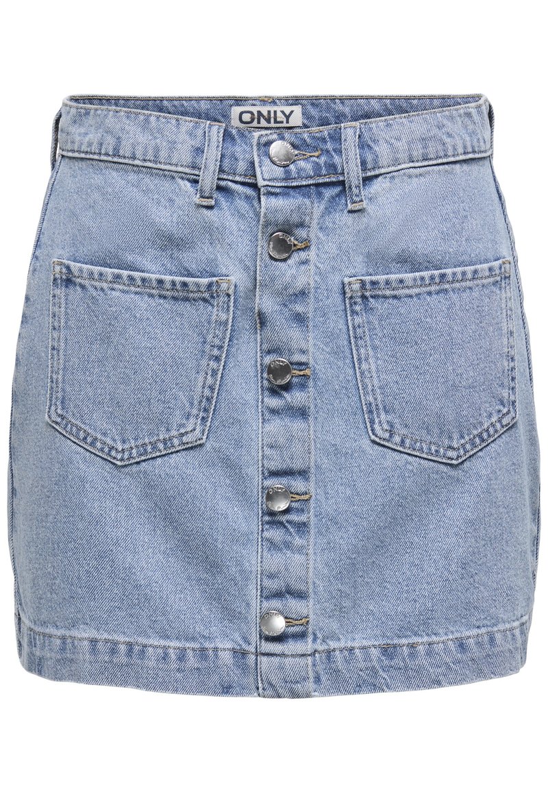 ONLY ONLAMAZING HW SKIRT TAI DNM NOOS - A-lijn rok - light blue denim ...