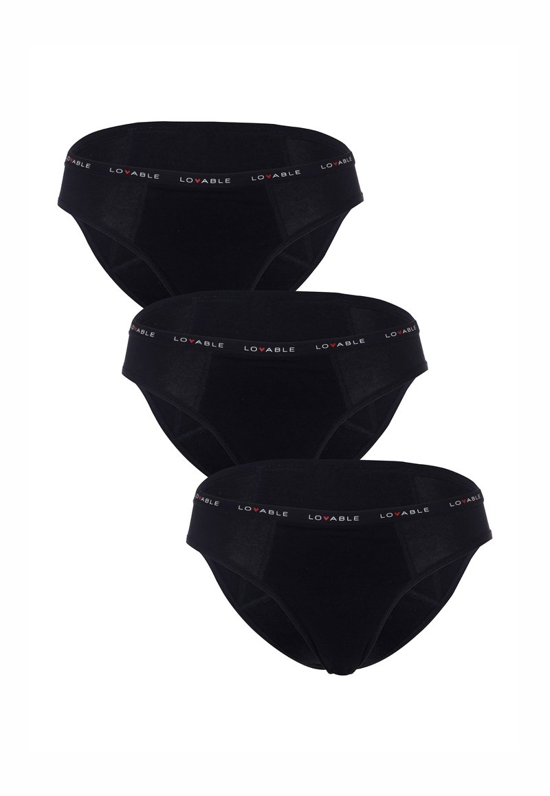 Lovable 3 PACK - Mutande mestruali - nero - Zalando.it