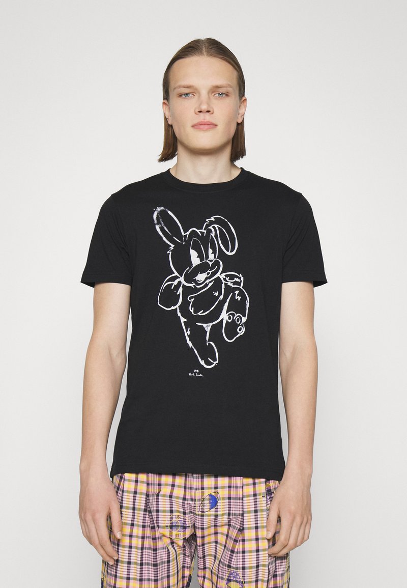 PS Paul Smith SLIM FIT RABBIT - Print T-shirt - black - Zalando.co.uk