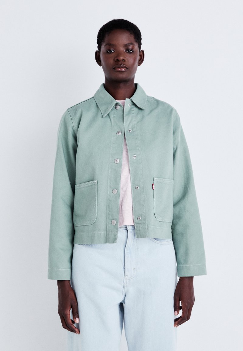 Levi's® WORKWEAR SHACKET - Denim jacket - light green - Zalando
