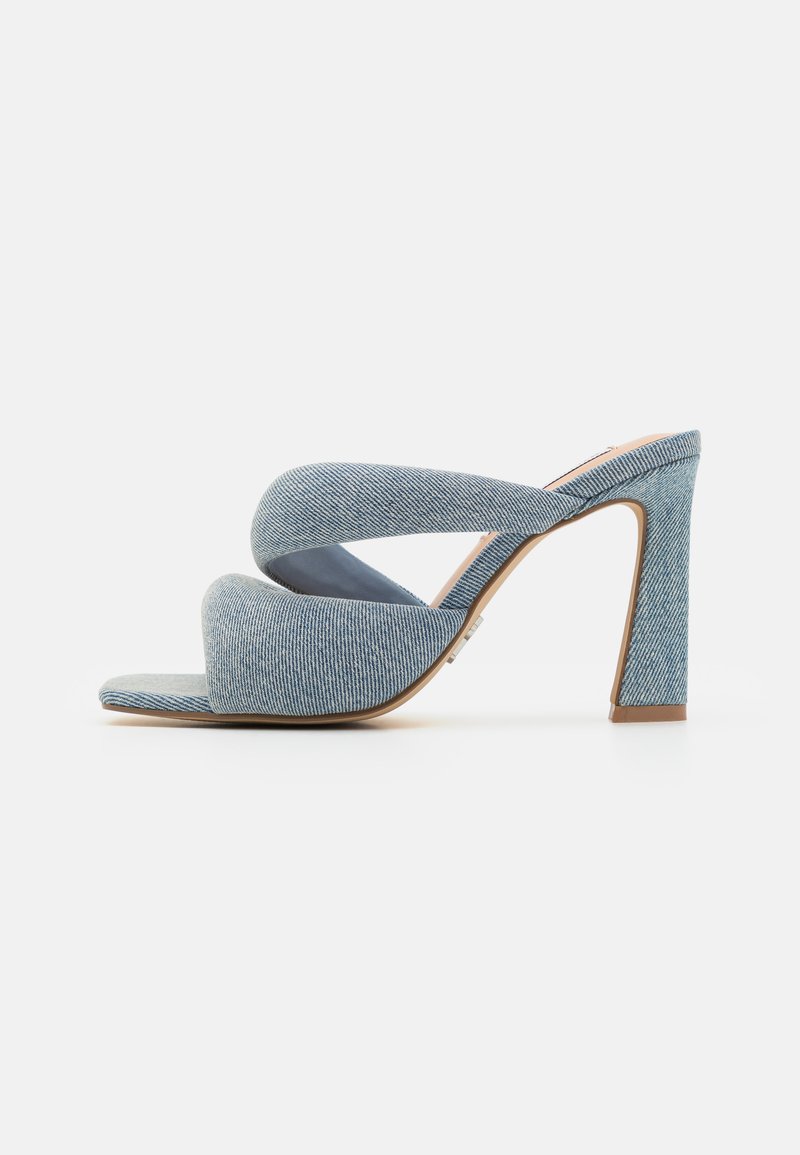 Steve Madden KLOSS - Heeled mules - denim/blue denim - Zalando.ie