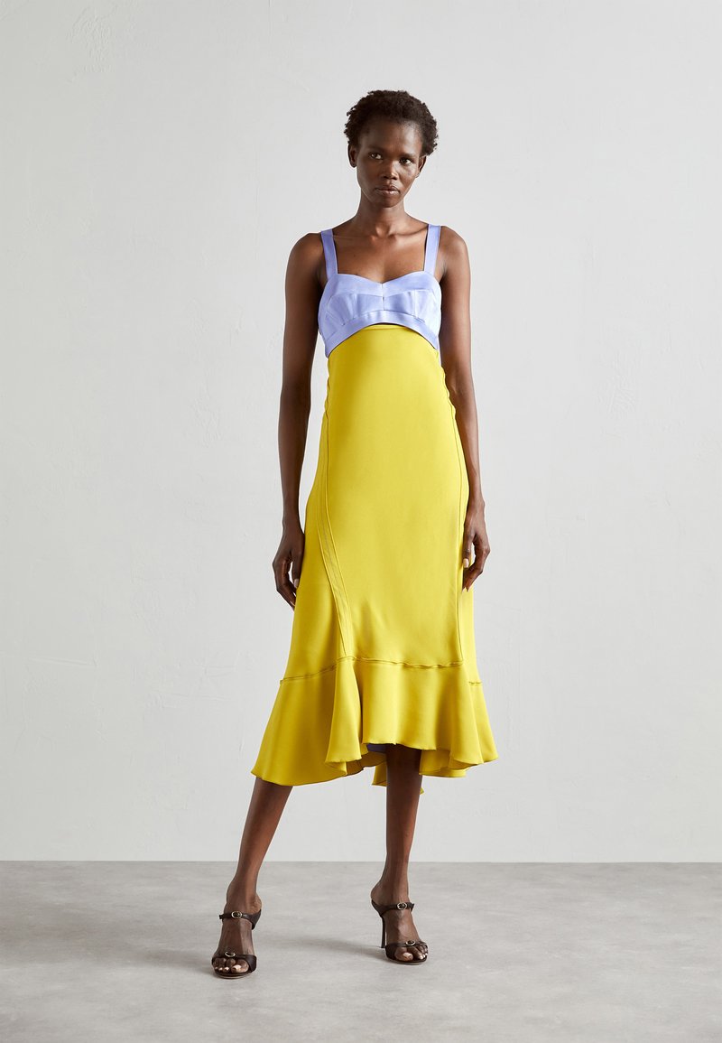 Victoria Beckham BRA DETAIL MAXI DRESS - Cocktailkjole - lime/gul ...
