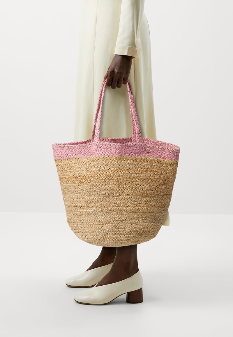 Pieces PCASULA - Shopping Bag - nature/rose shadow/beige - Zalando.de