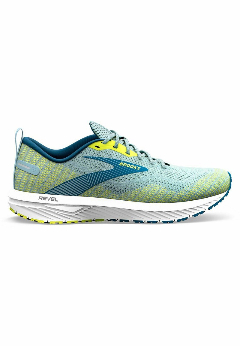 Brooks REVEL 6 - Neutral running shoes - light blue nightlife/dark blue ...