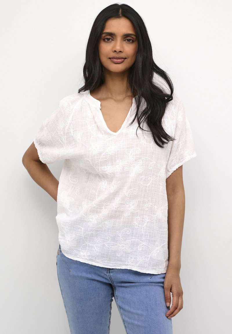 Cream Blouse - snow white/white - Zalando.ie