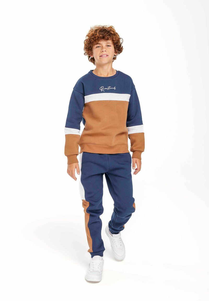 MINOTI STANDARD SET - Tracksuit - navy camel/dark blue - Zalando