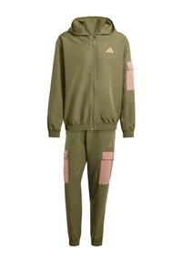 adidas Sportswear SET - Tracksuit - olive strata/olive - Zalando.co.uk