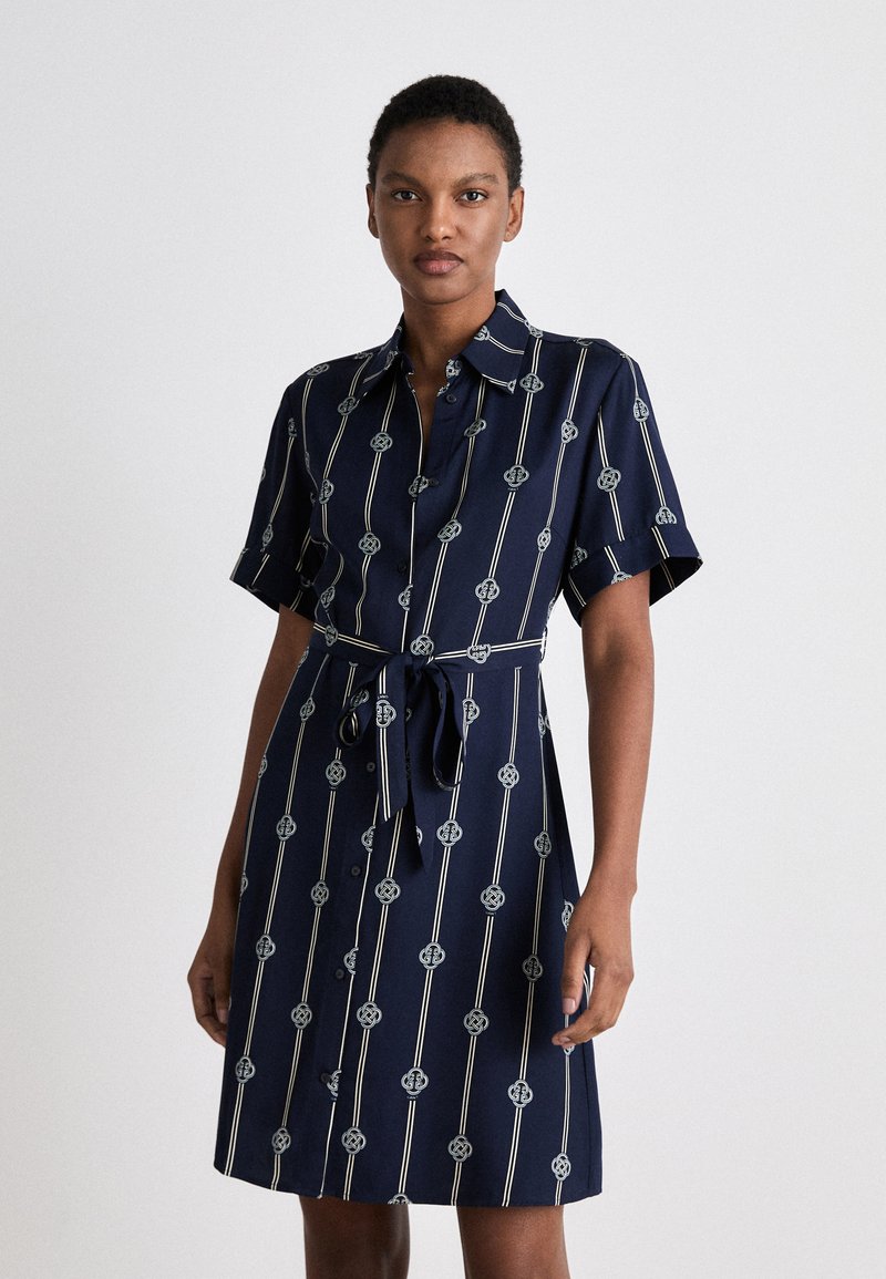 GANT SLIM SHIRT DRESS - Shirt dress - evening blue/dark blue - Zalando.ie