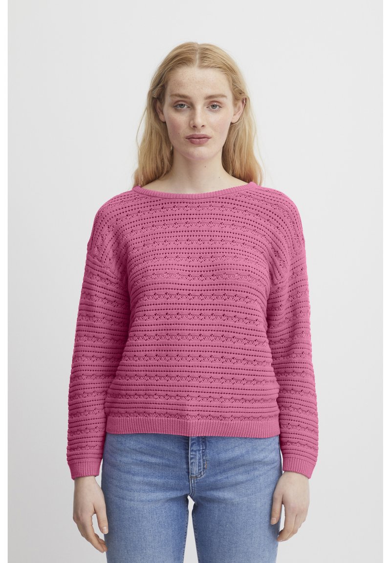 ICHI IHMARION LS4 - Strickpullover - super pink/pink - Zalando.at