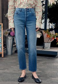 Next TALL FIT - STOVEPIPE - Straight leg jeans - mid blue/blue - Zalando