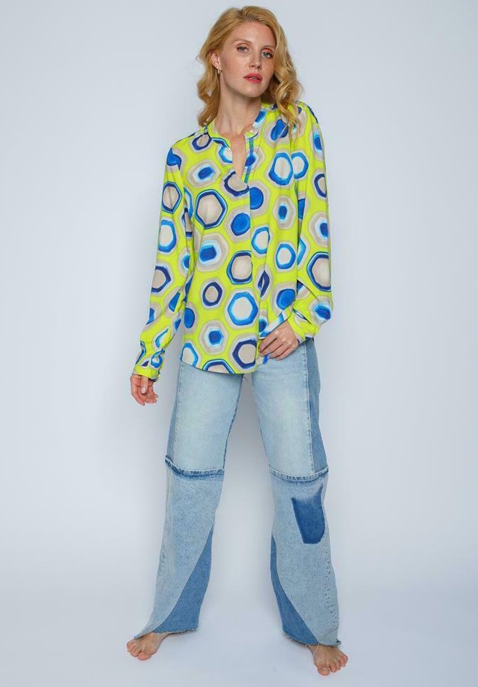 Emily van den Bergh Bluse - lemon_blue_dots/mehrfarbig - Zalando.at