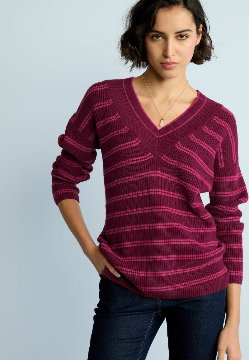 Next V-NECK TUNIC JUMPER - Striktrøje - red/rød - Zalando.dk