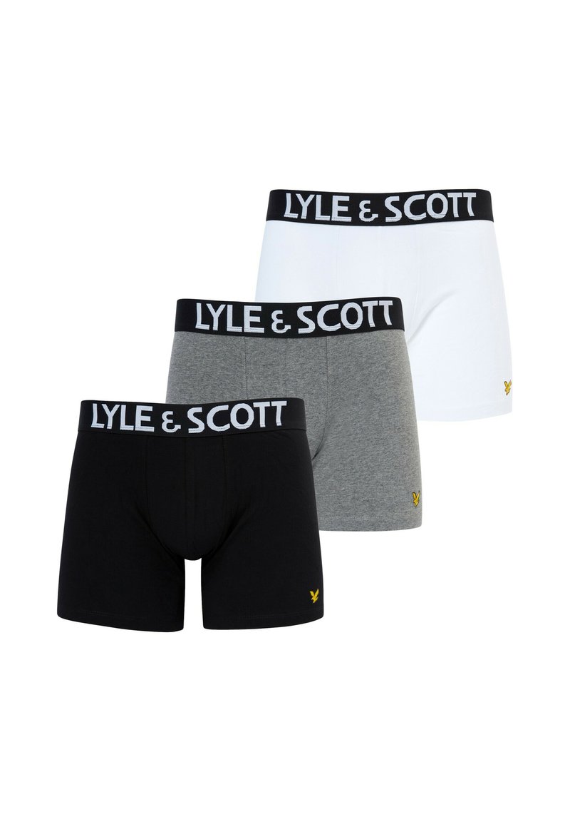 Lyle & Scott DANIEL 3-PACK - Chiloți boxer lungi - schwarz/negru ...