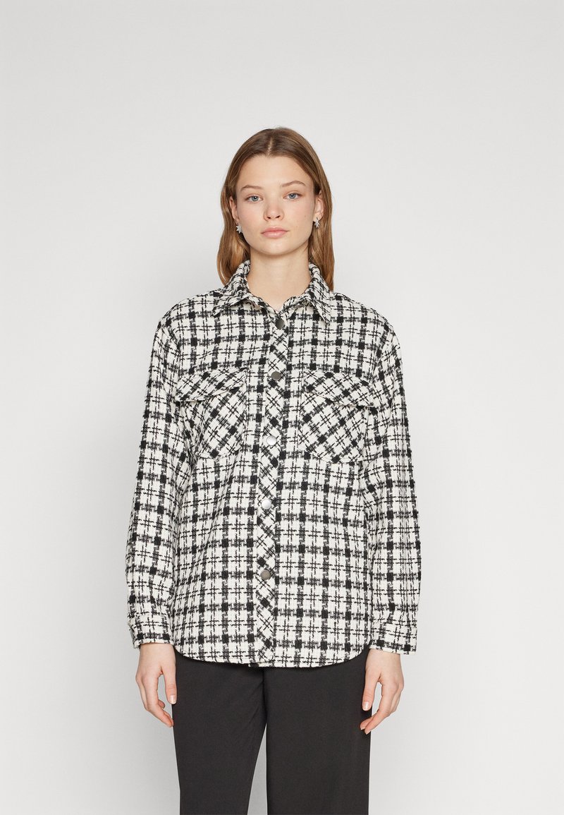 ONLY ONLASTA SHACKET OTW - Leichte Jacke - ecru/black/beige - Zalando.ch