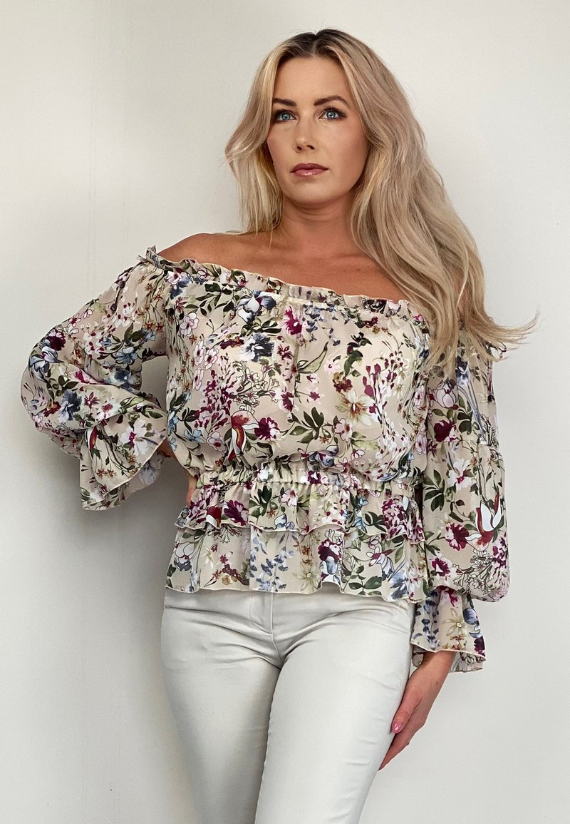 REGINA FASHION SPANISH FLORAL - Bluse - beige - Zalando.de
