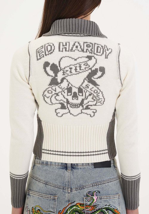 Ed Hardy KOI PARADISE - Pitkähihainen paita - white/valkoinen - Zalando.fi