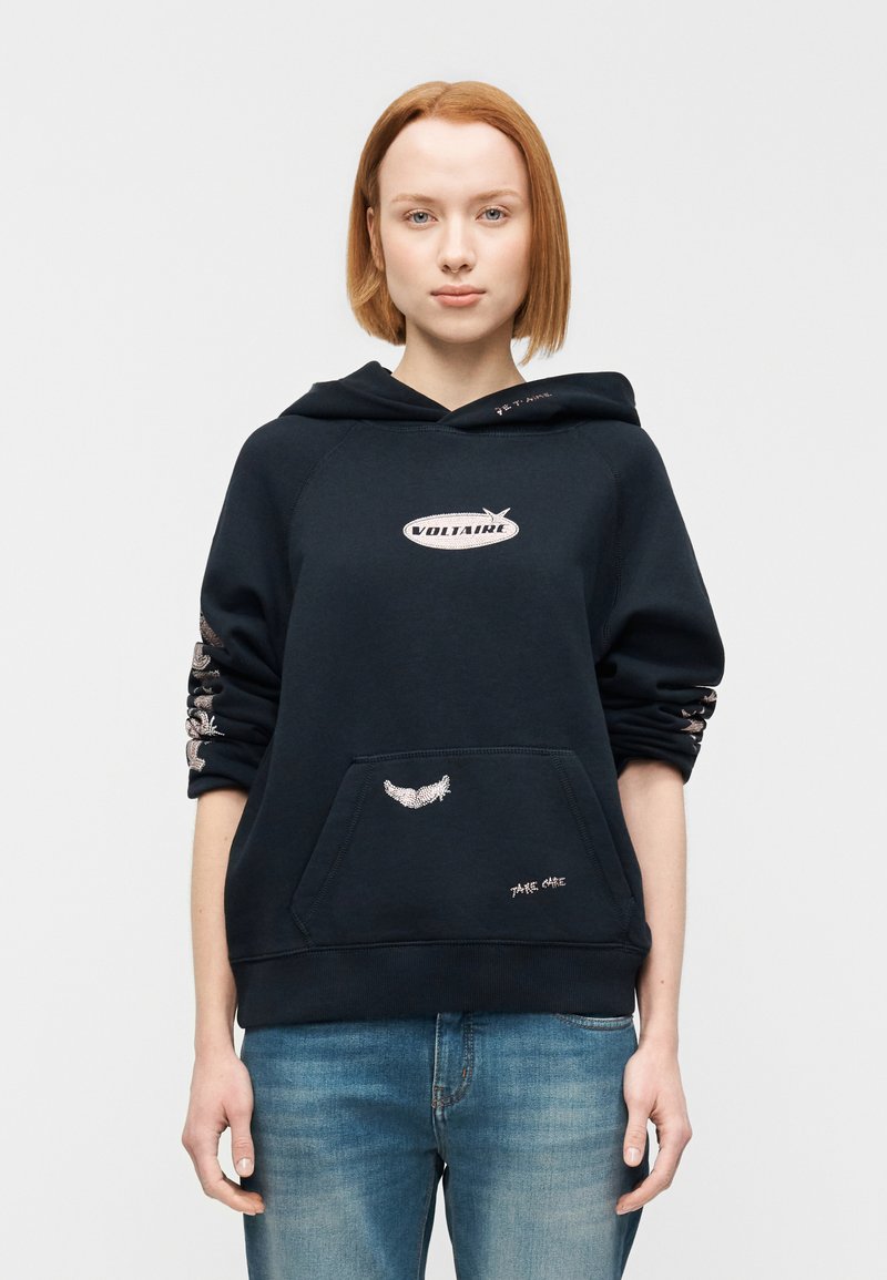 Zadig & Voltaire GEORGY MULTI HEART STRASS - Hoodie - encre/dark blue ...