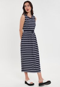 Threadbare THB HOPPER MIDI - Robe de jour - stripe/bleu marine - ZALANDO.FR