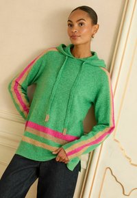 Love & Roses PETITE FIT - STRIPE METALLIC - Hoodie - bright green/green ...