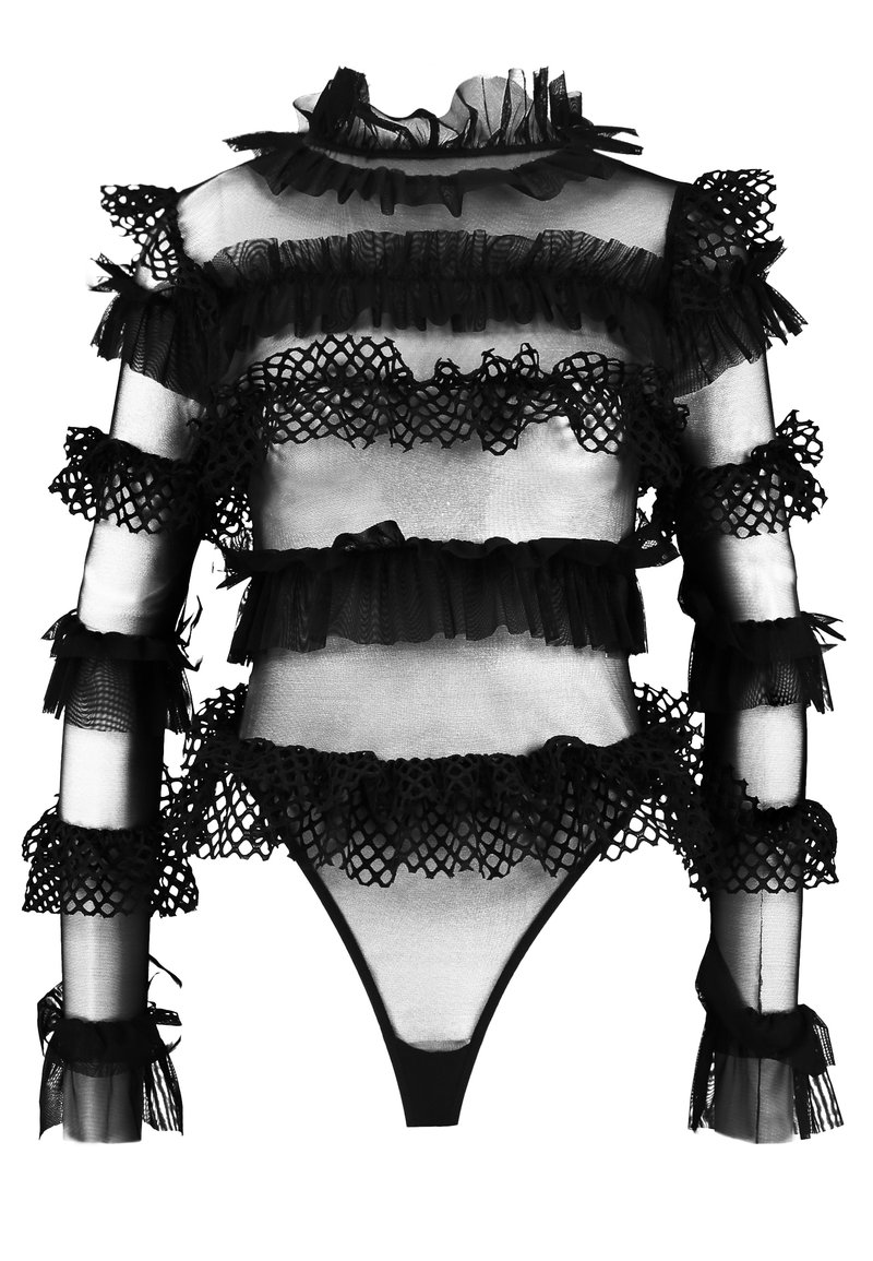 OW Collection GRACE BODYSUIT - Body - black caviar/nero - Zalando.it