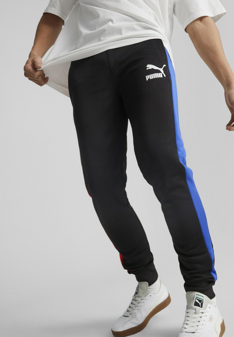 Puma ICONIC JOGGING - Jogginghose - black royal sapphire/schwarz ...