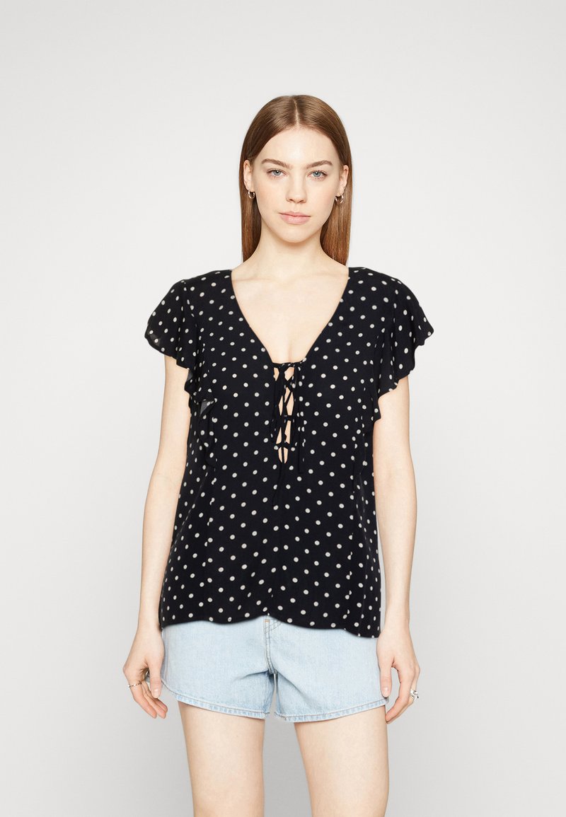 Object OBJOLLI - Bluse - sky captain/white/dunkelblau - Zalando.at