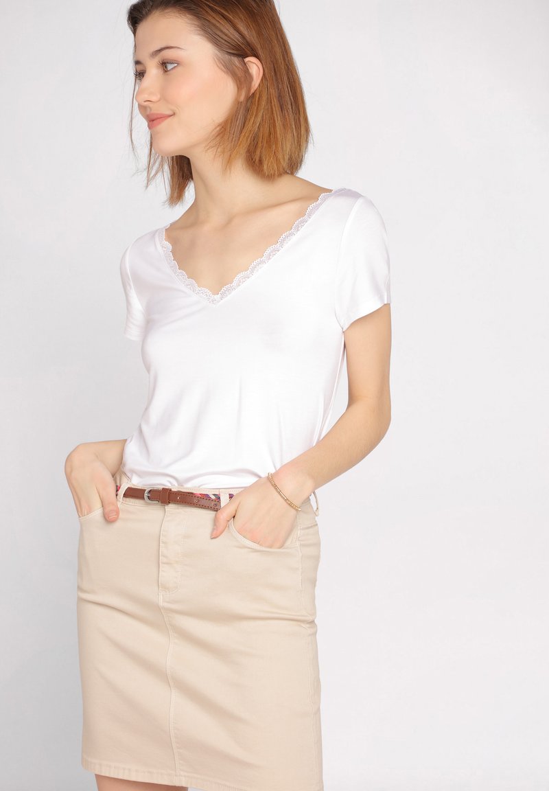 Cache Cache Camiseta básica - ecru/crema - Zalando.es