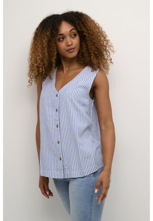TOM TAILOR DENIM Bluse - white blue vertical stripe/hellblau - Zalando.ch